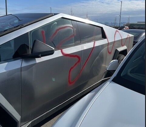 Meridian Tesla dealership, vehicles vandalized overnight; ‘Nazi’ spray ...