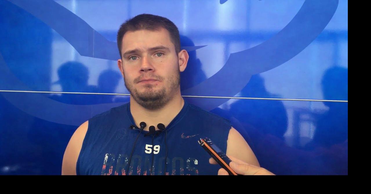 Boise State Center Mason Hampton talks senior night, facing Air Force ...