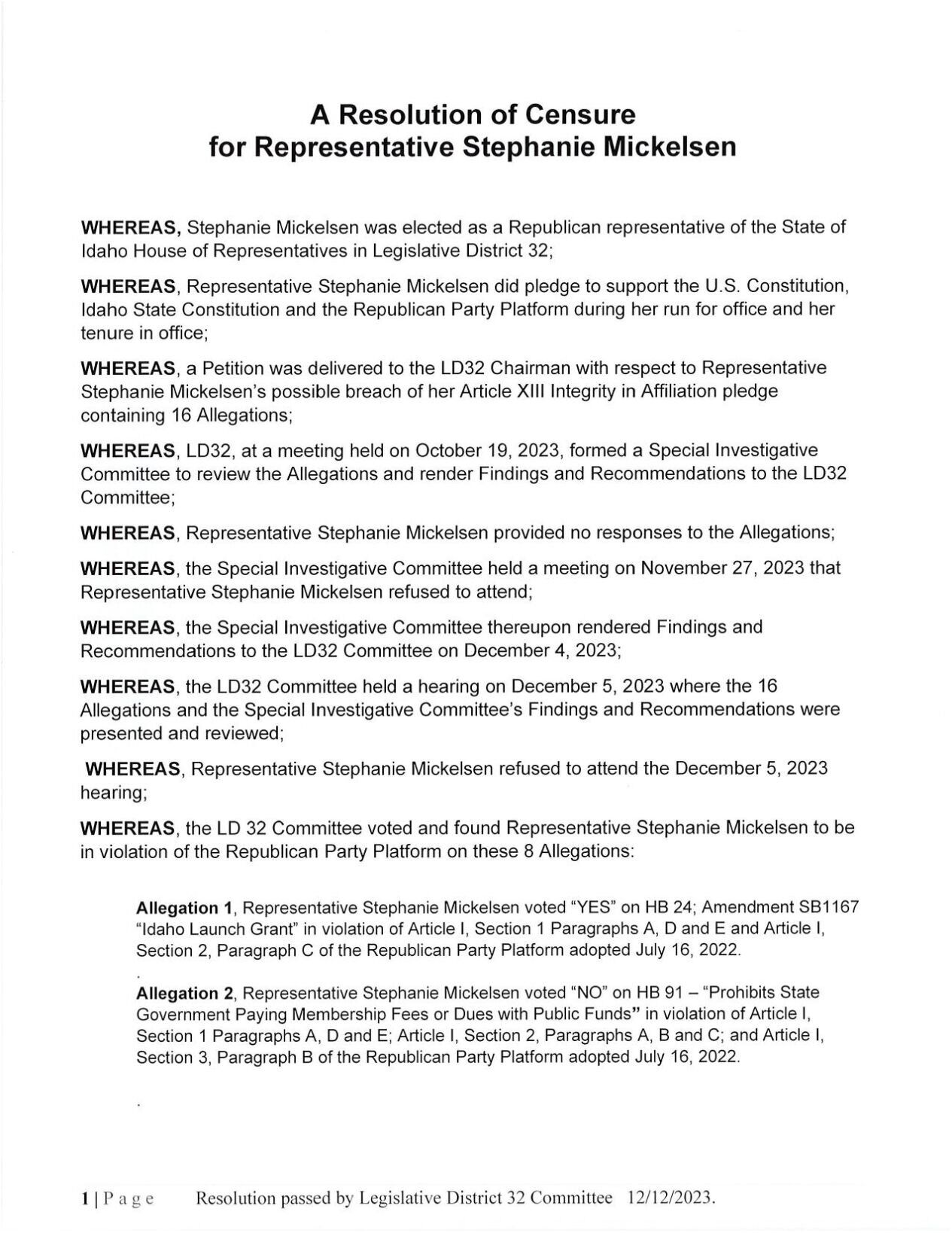 One east Idaho Republican censured, two scolded by local committee ...