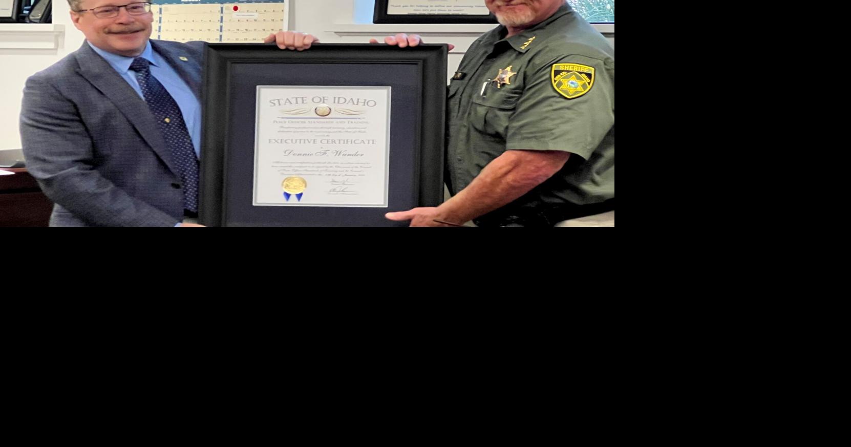 Gem County Sheriff Donnie F. Wunder receives Post Executive Certificate ...