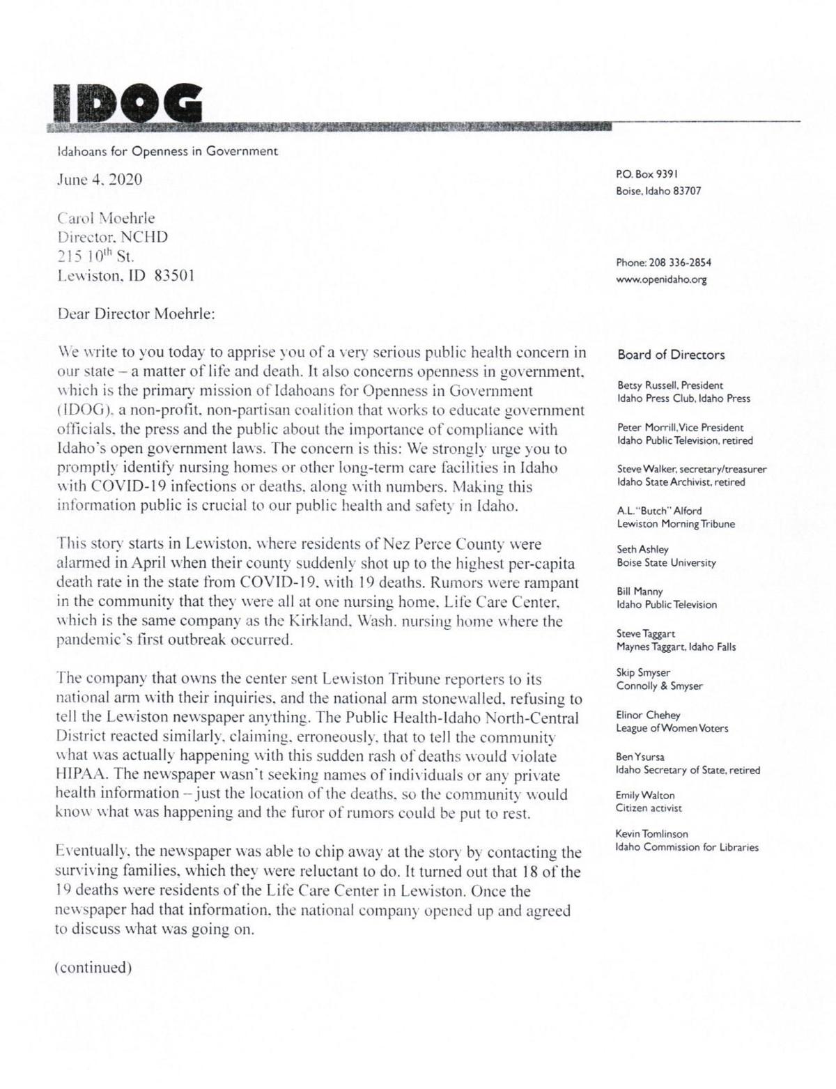 After pressure, Idaho Health and Welfare to release nursing home data ...