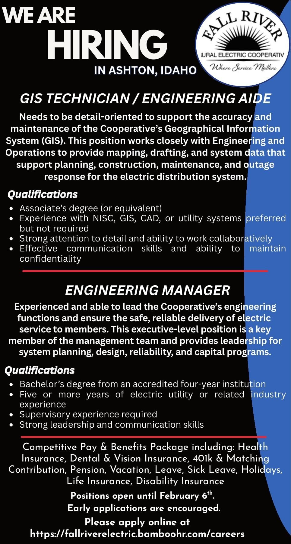 Fall River Electric Hiring | Help Wanted | idahostatejournal.com