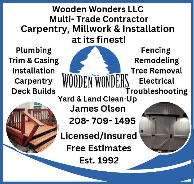 Wooden WOnders 208.709.1495 | General Construction | idahostatejournal.com