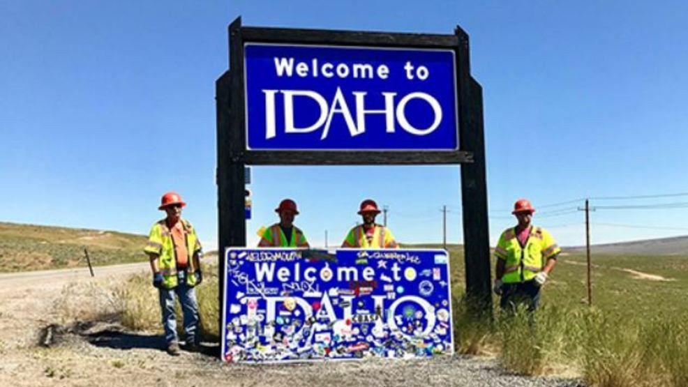 Idaho auctions sticker-covered 'Welcome' sign | Local ...