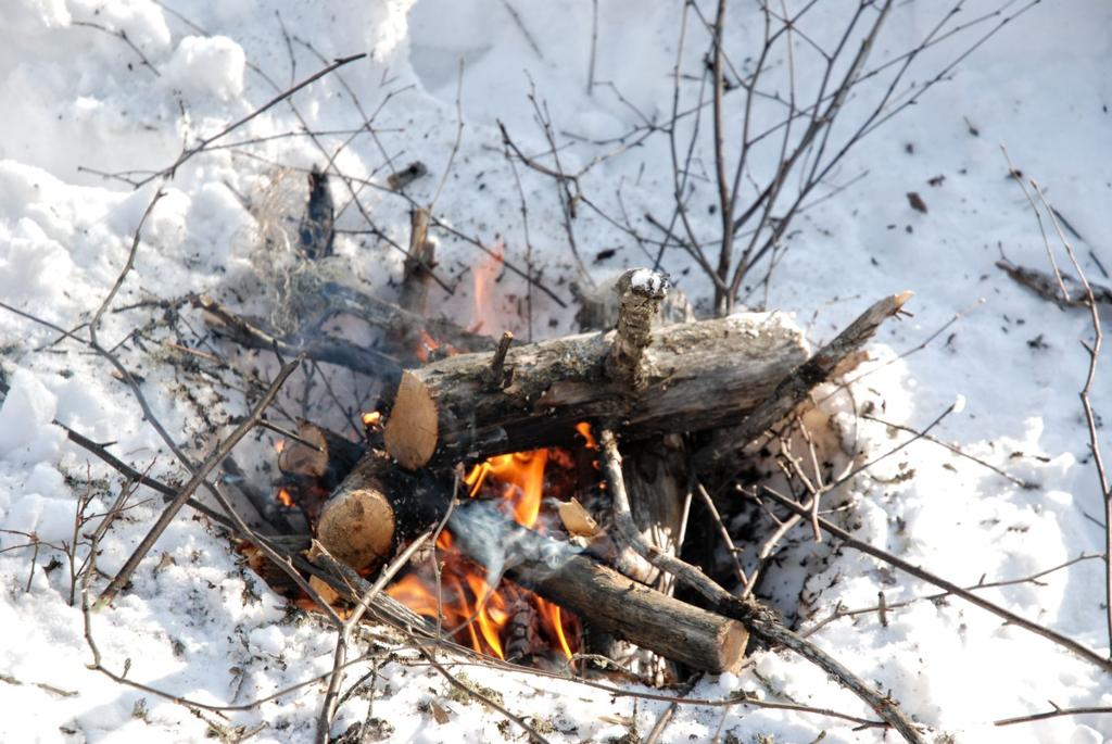 campfires in winter