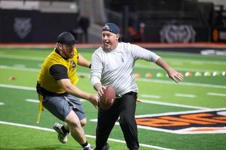 Photos: Police and firefighters battle it out in Turkey Bowl at Holt ...