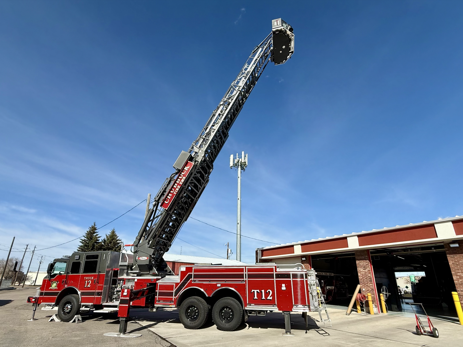 ladder on fire engine