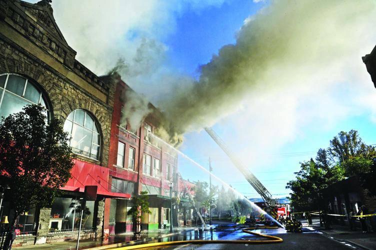 Fire guts Monarch building, but it remains standing | Members ...