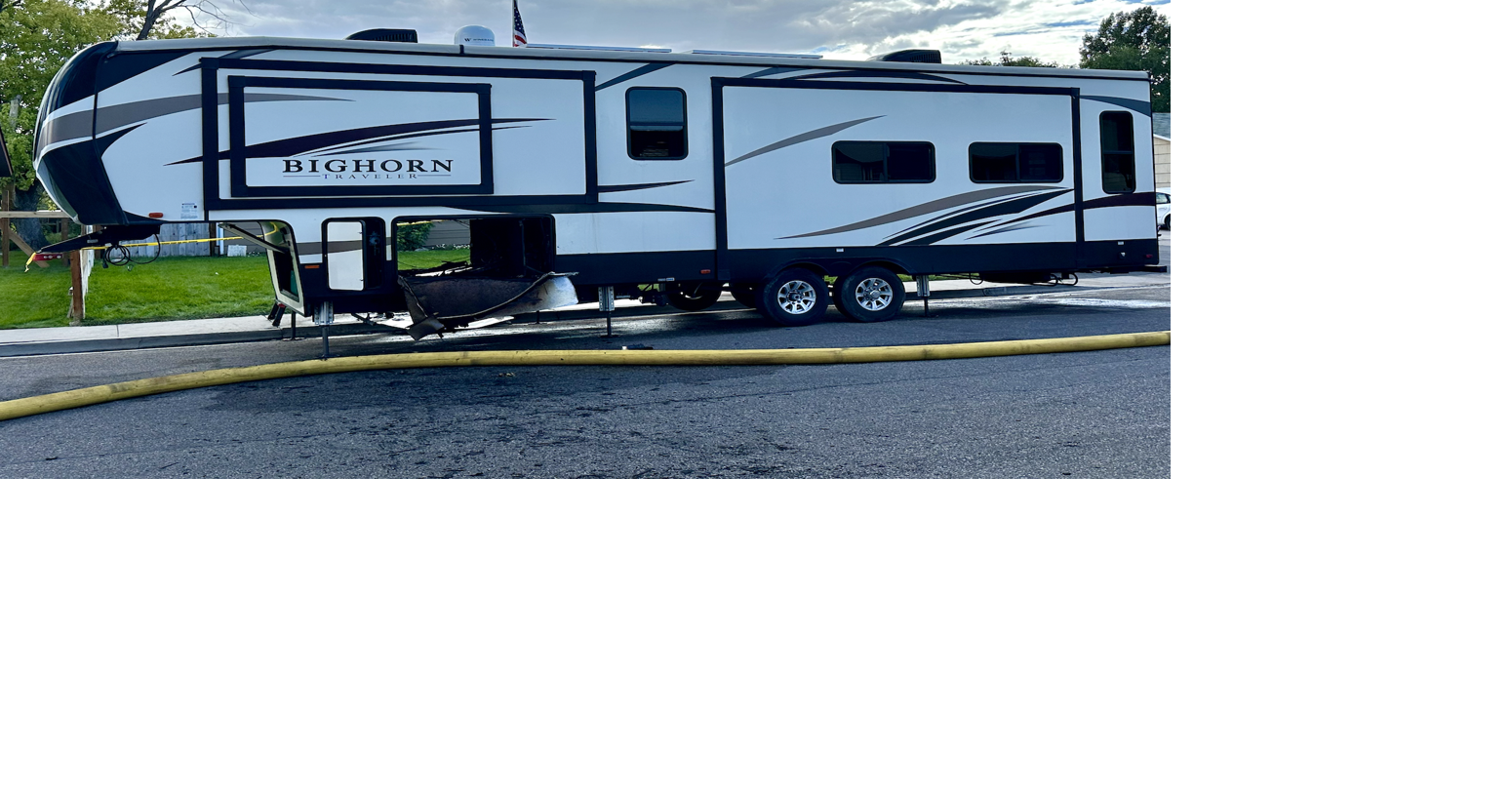Pocatello firefighters extinguish burning camper trailer | Freeaccess ...