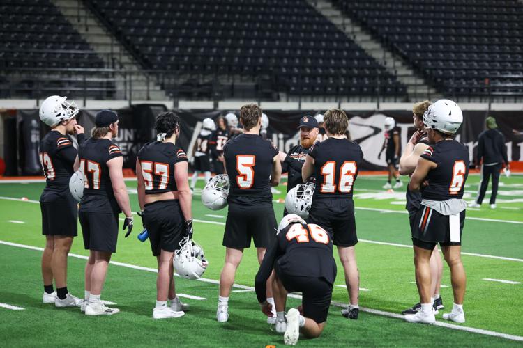 Photos of ISU Spring Football practice at the ICCU Dome in Pocatello ...