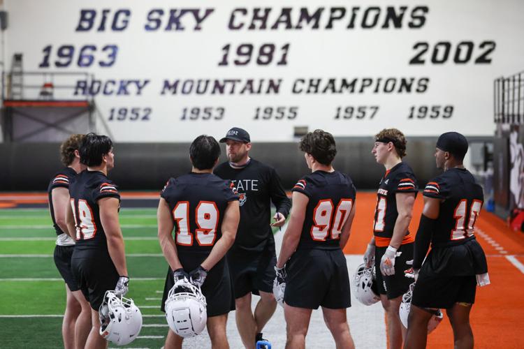 Photos of ISU Spring Football practice at the ICCU Dome in Pocatello ...