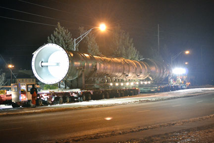 Huge piece of natural-gas equipment travels through Pocatello | Local ...