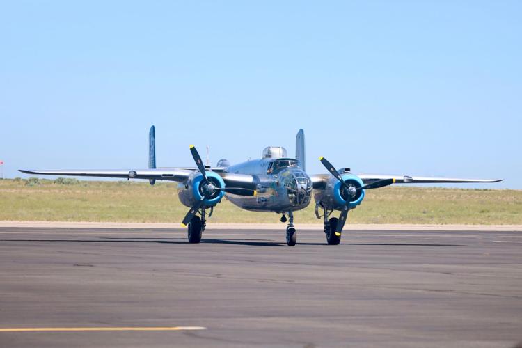 Photos of WWII B-25 bomber 'Maid in the Shade' at Pocatello Regional ...