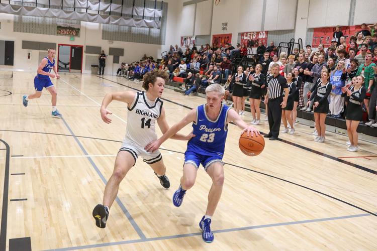 Photos of Preston boys basketball team's 50-33 win over Highland | High ...