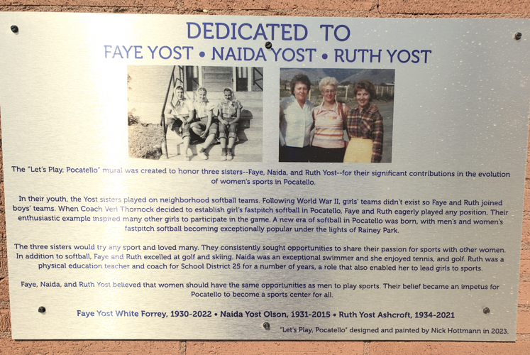 'A LEAGUE OF THEIR OWN': New mural in downtown Pocatello honors three ...