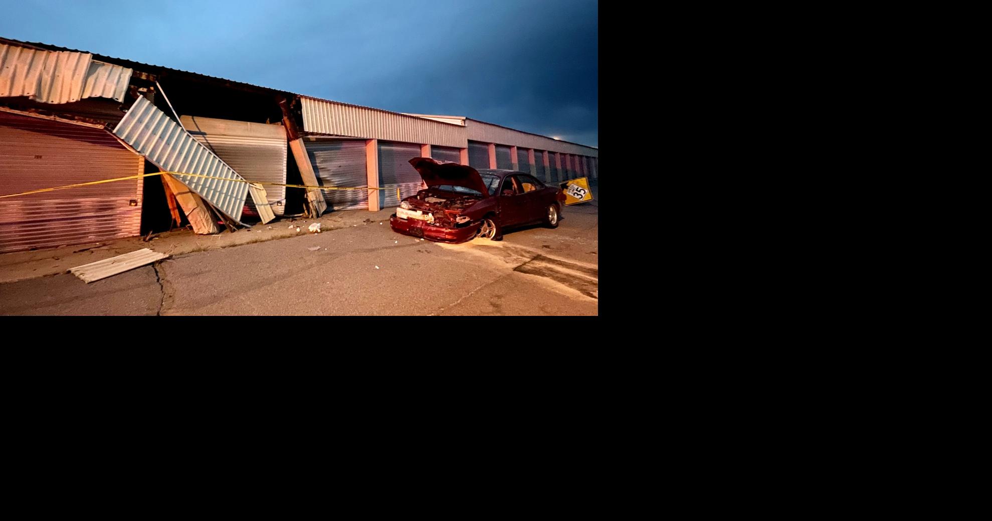Out-of-control car crashes into multiple storage units in Pocatello ...