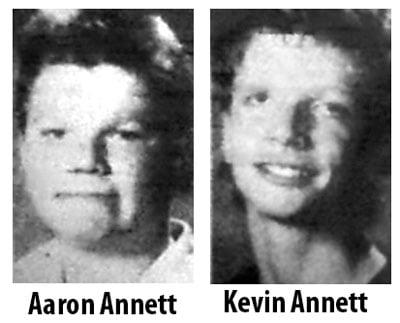 ID - ID - Aaron Annett, 16, & Kevin Annett, 13, Firth, 16 July 1988 ...