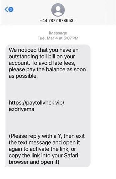 Scam alert: Fraudulent text messages claiming toll fines circulating in ...