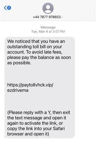 Scam alert: Fraudulent text messages claiming toll fines circulating in ...