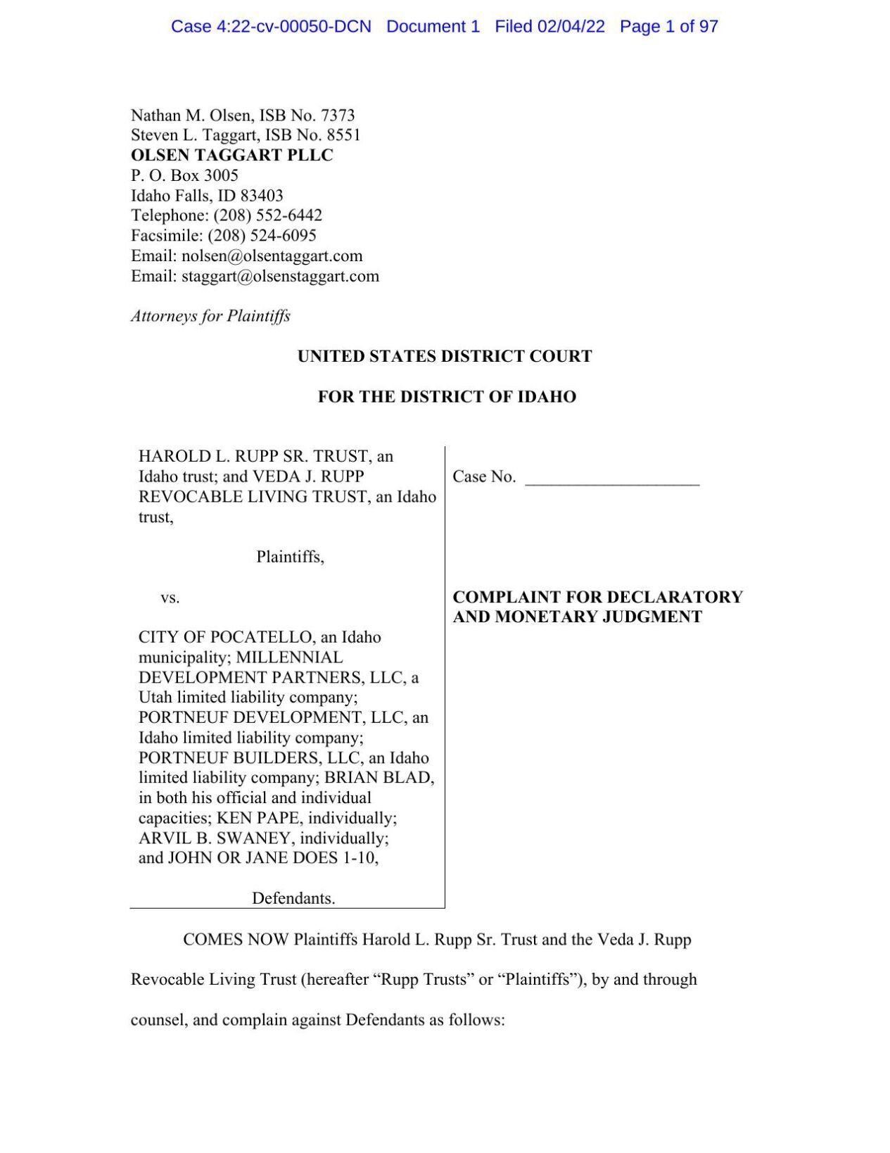 $21 million lawsuit filed against Pocatello, developers associated with Northgate | Local ...