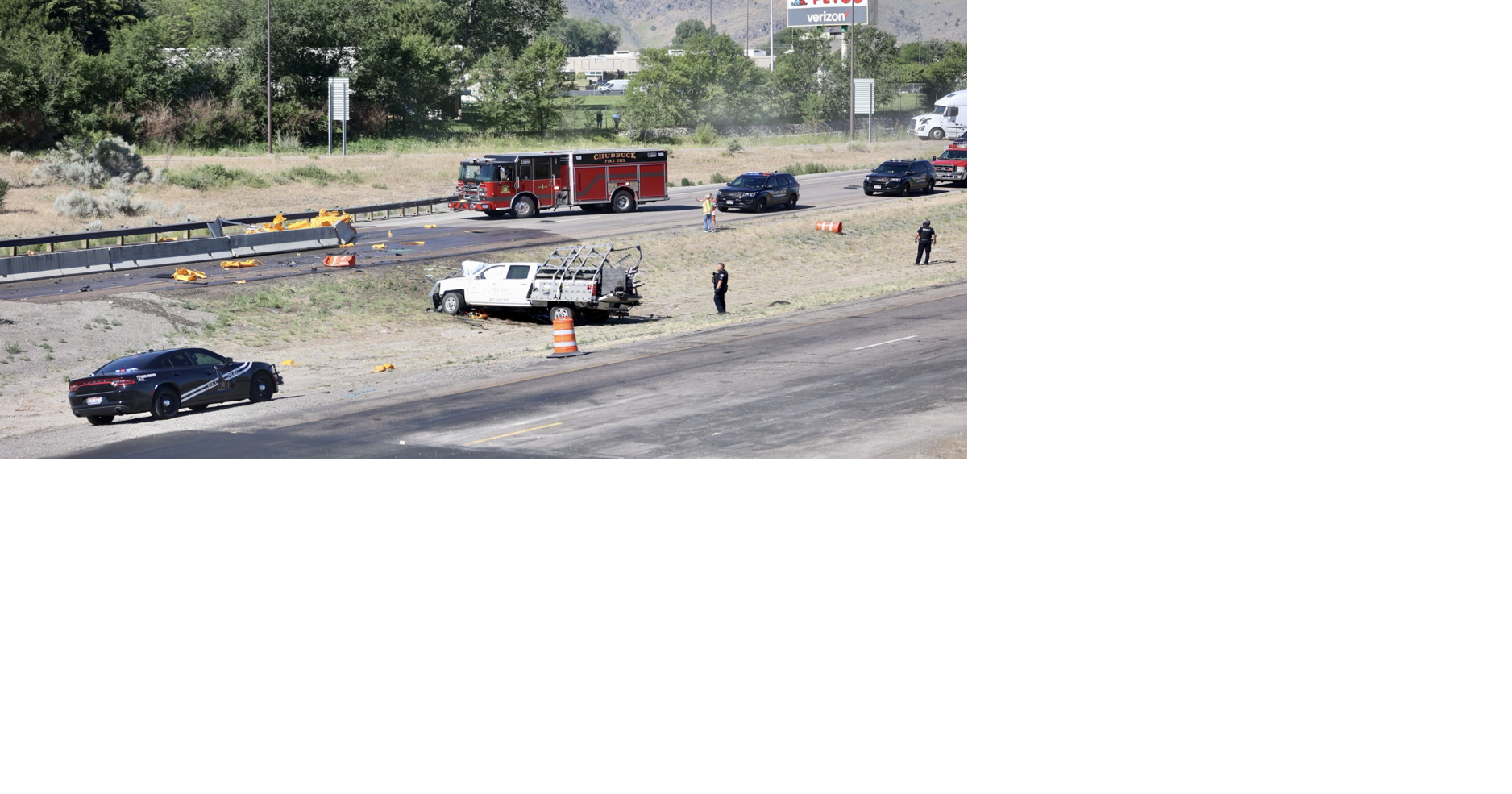 Crash involving truck transporting glass shuts down Interstate 86 ...