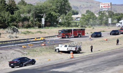 Crash involving truck transporting glass shuts down Interstate 86 ...