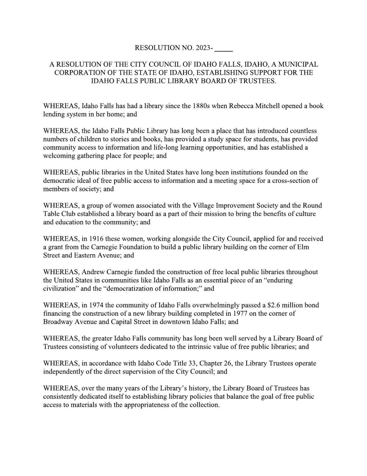 Idaho Falls City Council approves resolution in support of local ...
