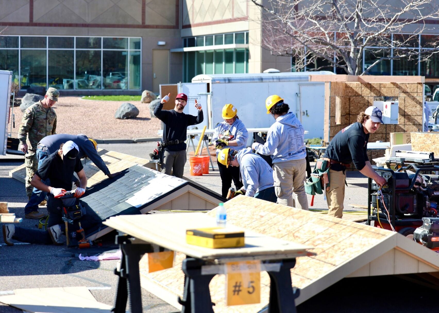 CONSTRUCTION COMBINE: Local youth build sheds for veterans during ...