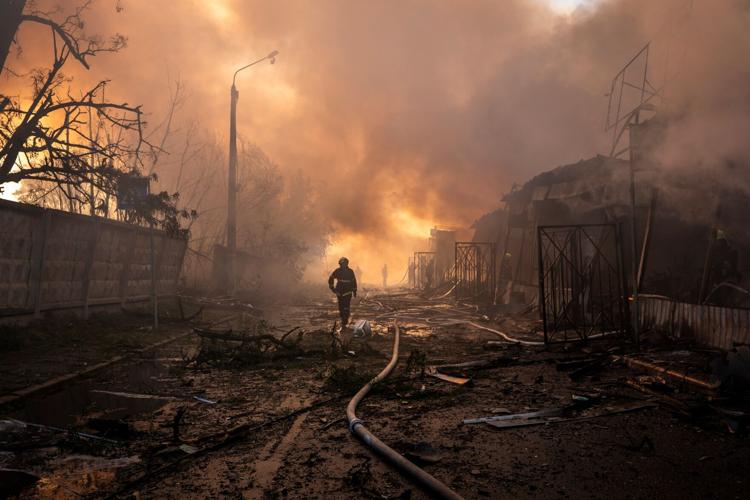 A Russian barrage in Ukraine kills 11 and damages a landmark cathedral ...