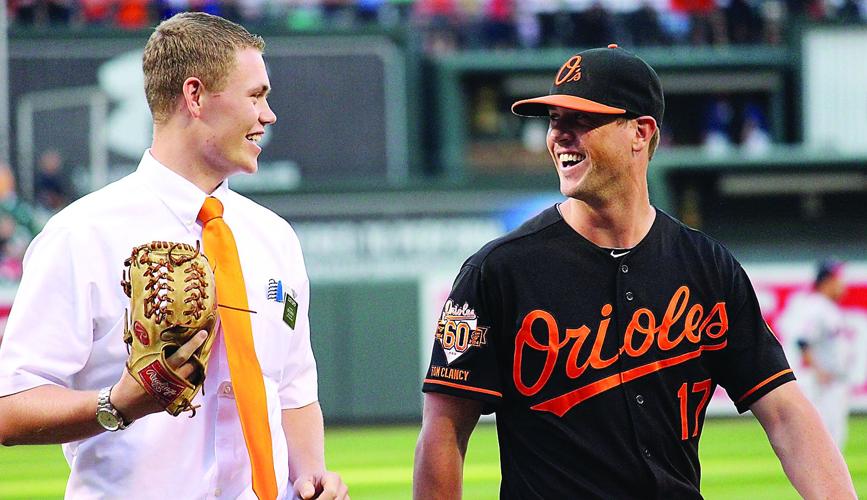 Back on the diamond — Former Highland Ram throws ceremonial first pitch ...