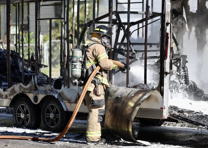 Fire destroys cargo trailer and UTV in Pocatello neighborhood | Local ...
