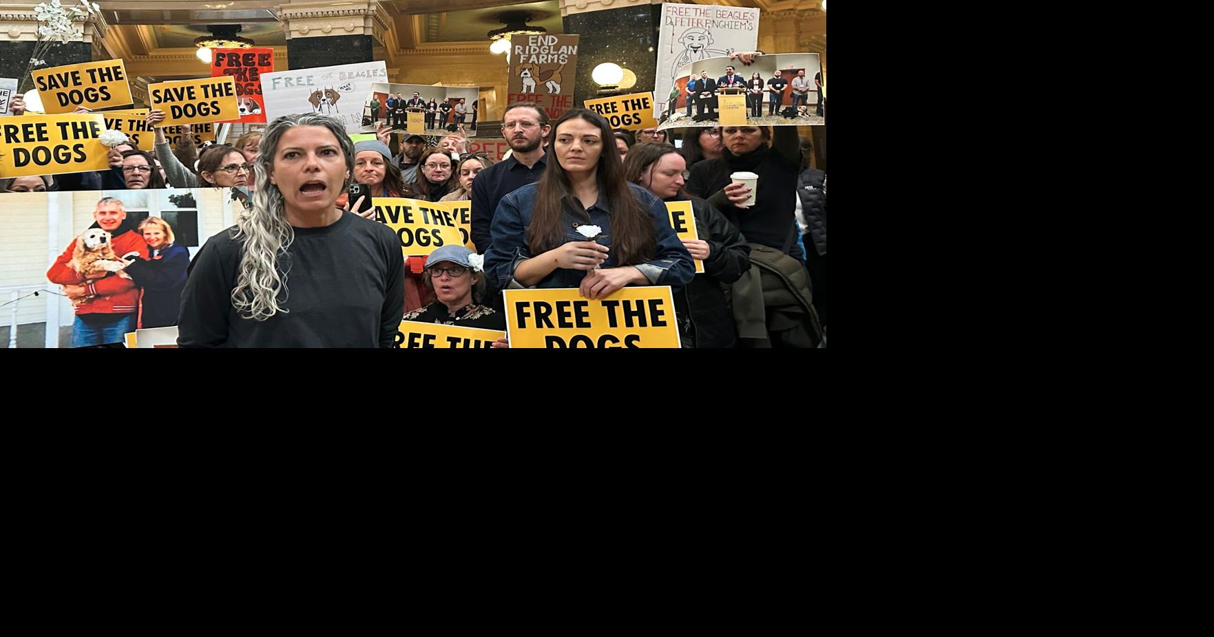 Animal welfare protesters converge on Wisconsin governor's office ...