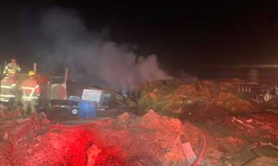 Local firefighters, residents battle feedlot fire for nearly six hours ...