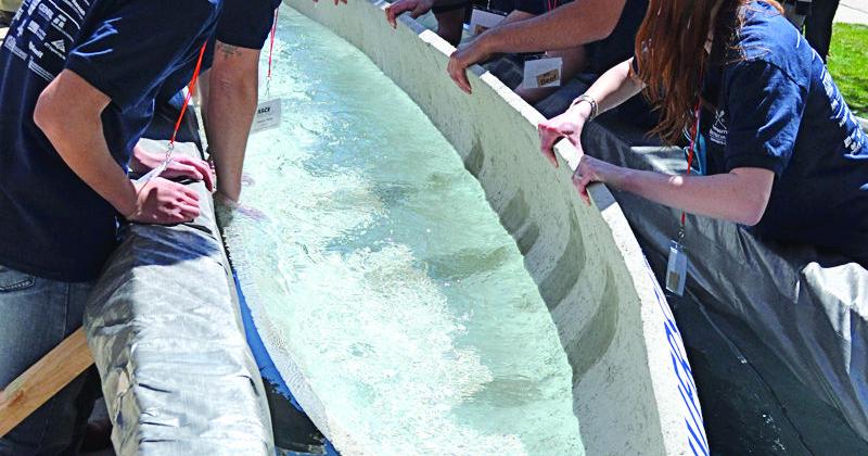 Floating Cement: University students show off concrete canoes | Members ...