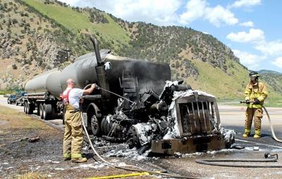 Oil truck destroyed by fire on U.S. Highway 30 near Lava Hot Springs ...