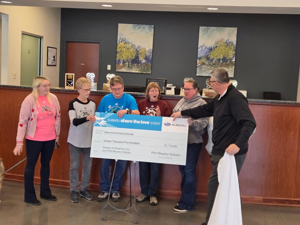 Phil Meador Subaru makes $16,500 donation to Bannock Humane Society ...