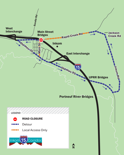 I-15 corridor improvements closing Main Street in Inkom Tuesday and ...