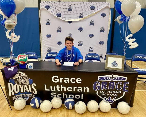 Grace Lutheran's Matt Samuelson signs with Bethel University volleyball ...