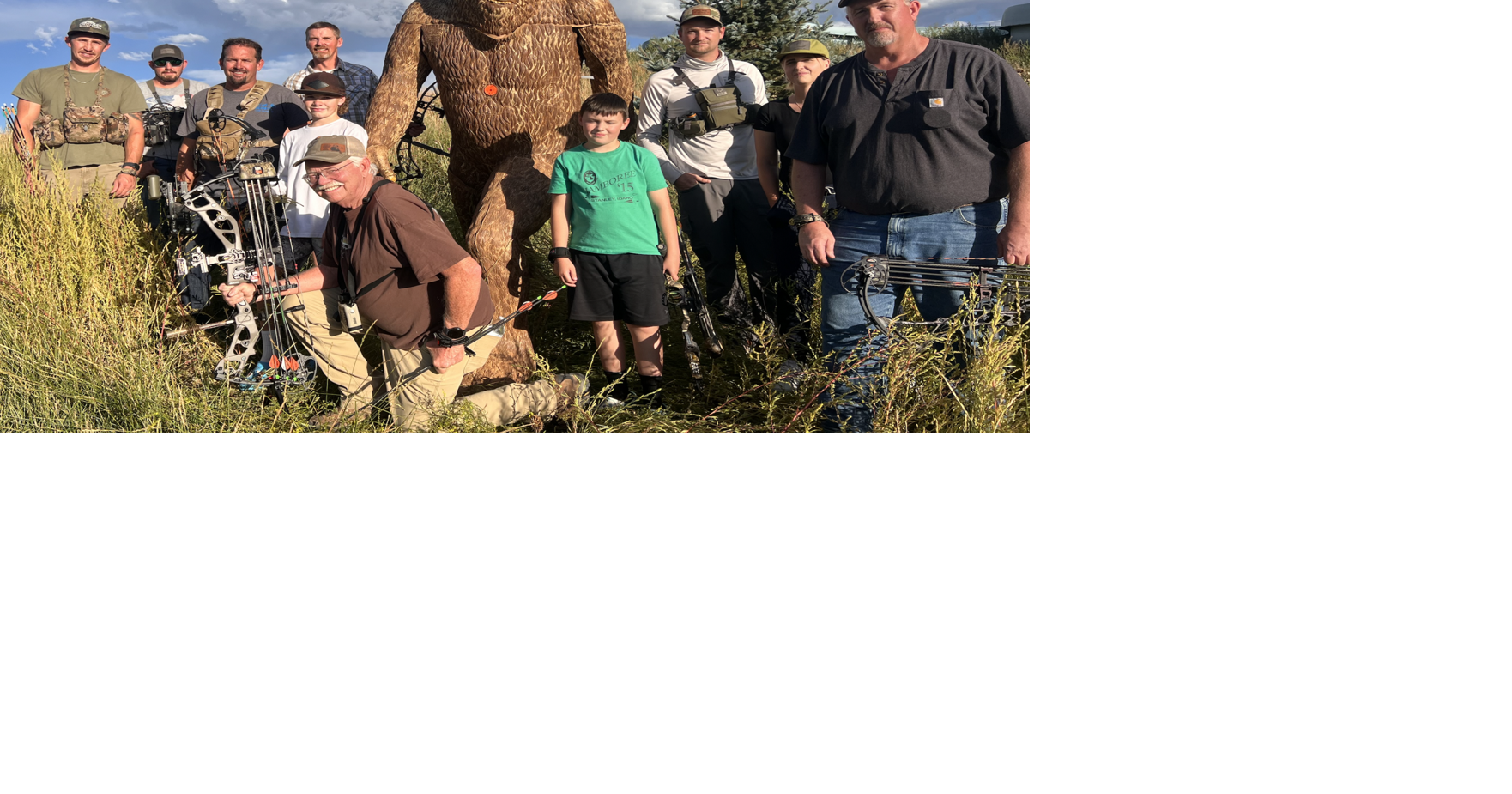 Caribou Field Archers test their aim on life-size Sasquatch target ...