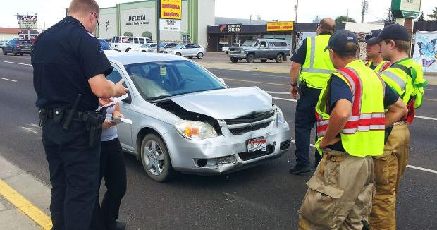 Police, EMS respond to crash at Pine and Yellowstone in Pocatello ...