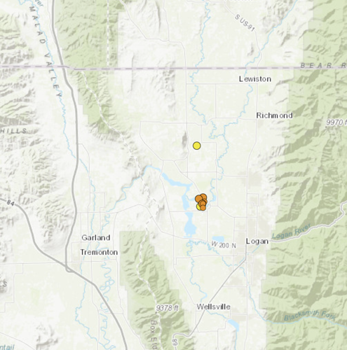 UPDATE: Multiple earthquakes reported in Cache Valley over past three ...