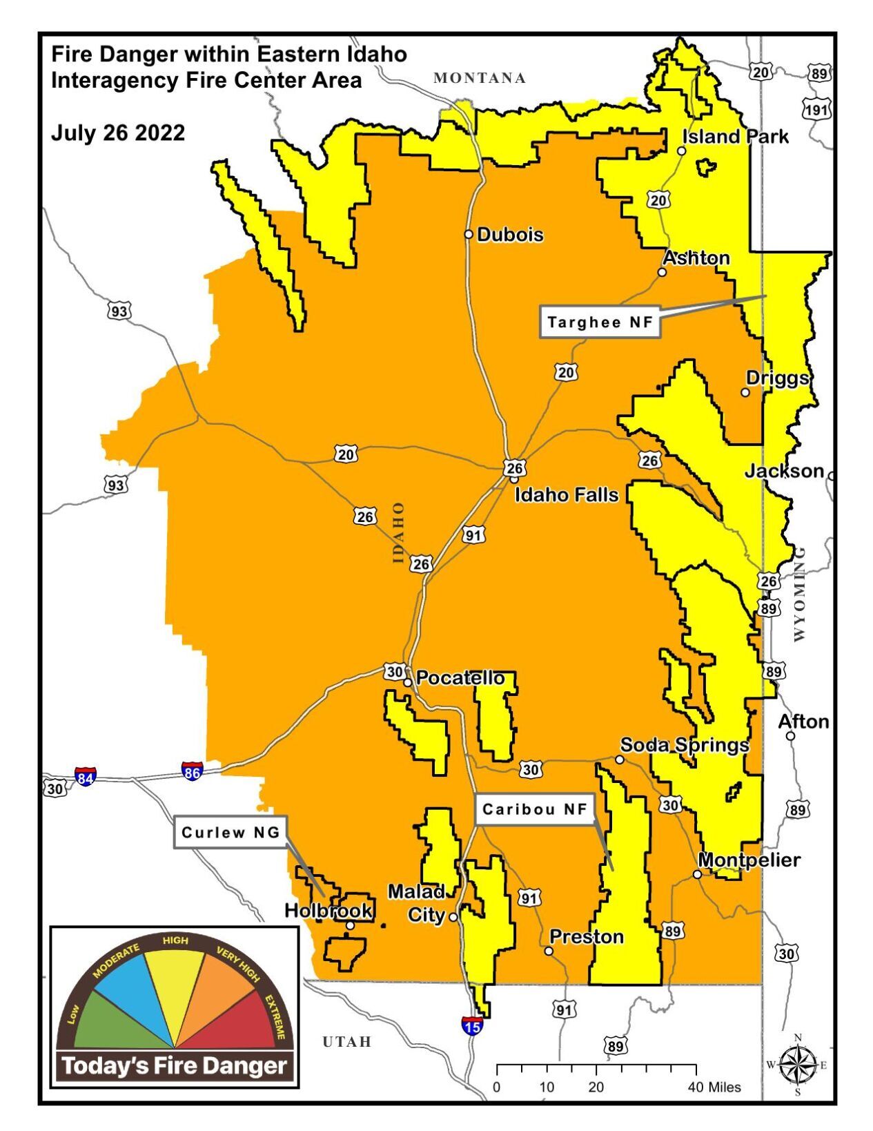Fire danger levels increasing to very high in East Idaho lowlands ...