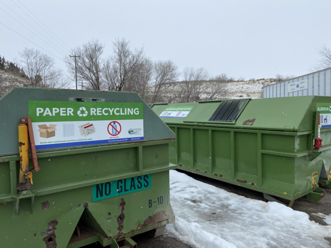 Drop-off recycling at Fort Hall Mine Landfill, McCammon Transfer ...