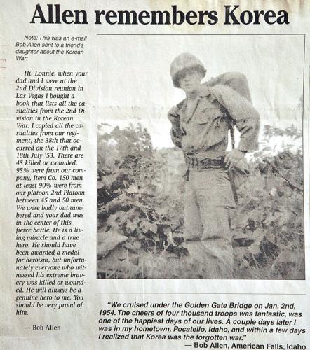 Robert Allen: Korean War | Legends | idahostatejournal.com