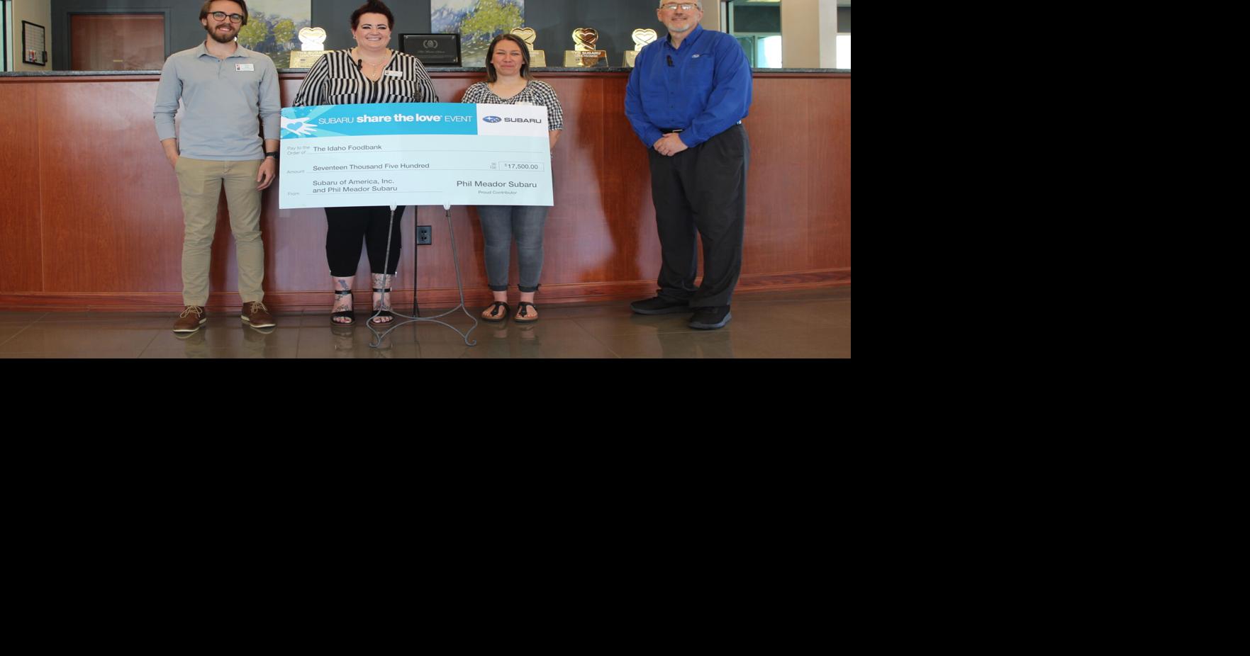Phil Meador Subaru presents $17.5K check to the Idaho Food Bank | Local ...