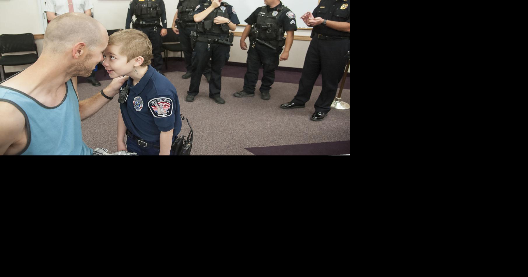 Chubbuck Police Department swears in 8-year-old cancer patient as cop ...