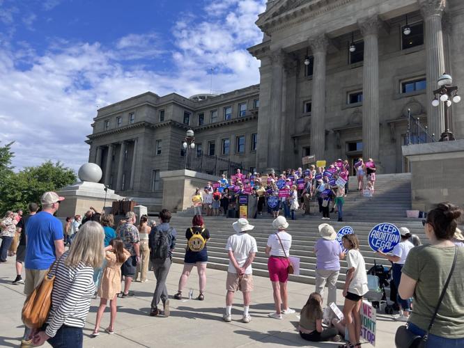 Abortion rights supporters mark Roe repeal anniversary in Idaho | Local ...