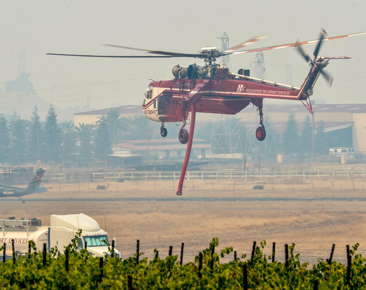 Cal Fire's Helicopter Base Set Up to Assist Massive Wildfires Across ...