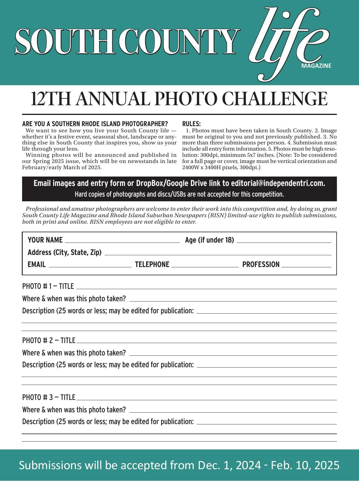 2025 Photo Challenge Entry Form | | independentri.com