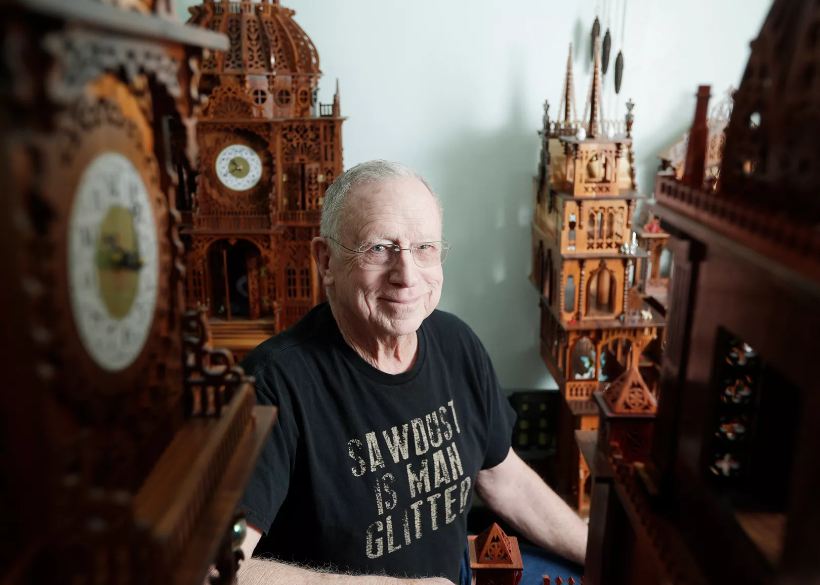 Retired veteran Richard Weatherly has been making grandiose clocks for ...